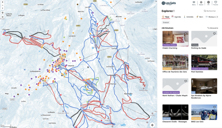 Interactive map of the resort - Les Gets